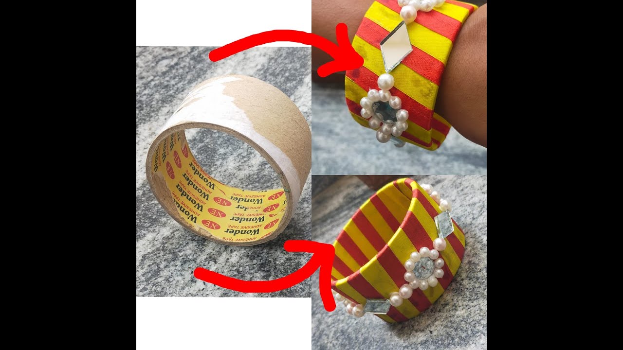 How to make bangle from cardboard - YouTube