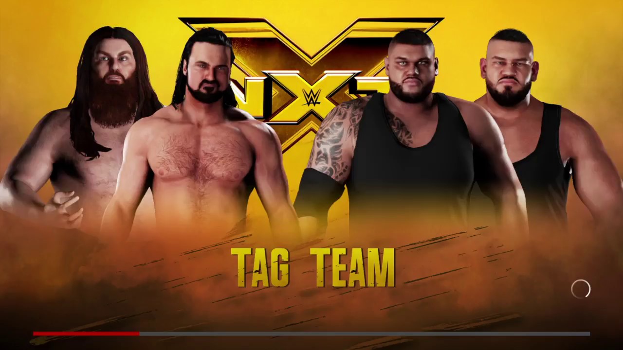 WWE 2K18 Drew Mcintyre,Killian Dain VS Akam,Rezar Elimination Tag Match ...