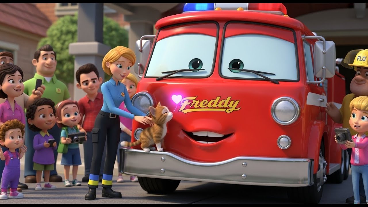 Firetruck Freddy Saves the Day | Rescue Song for Kids | Brave Fire ...