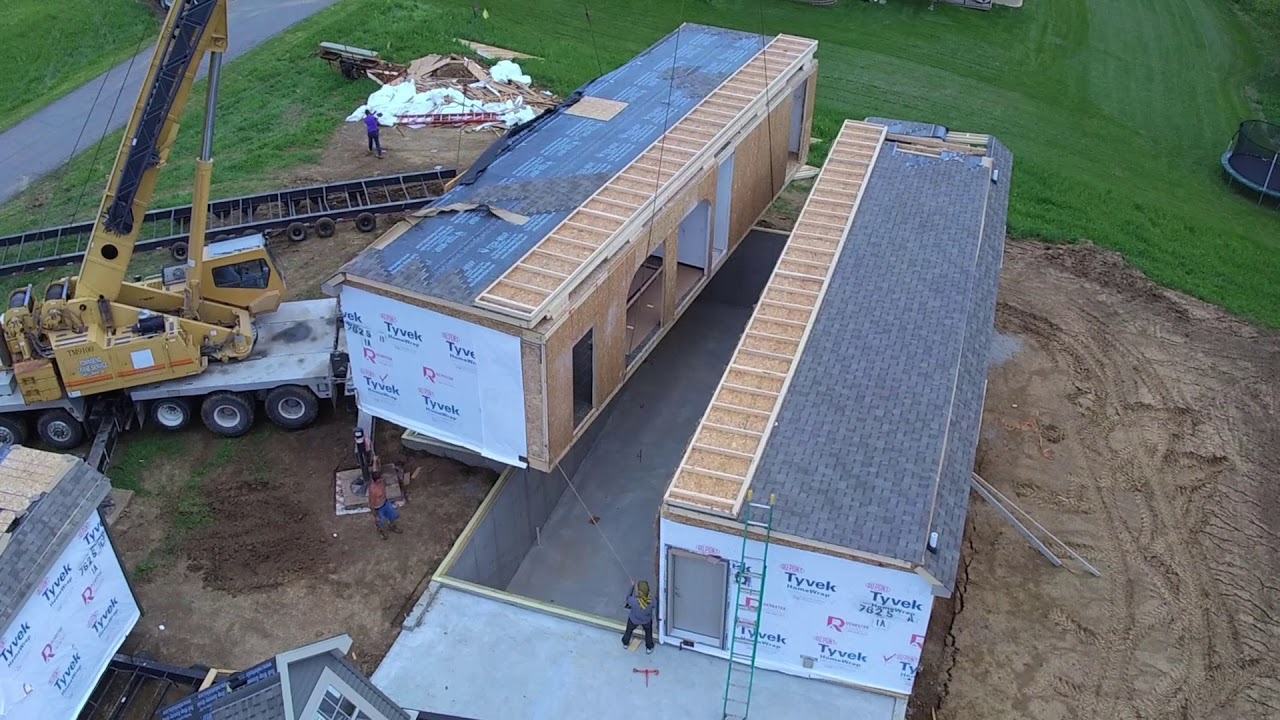 Modular Crane Set (Drone Footage) - YouTube