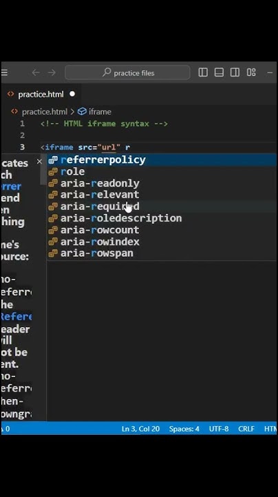Html Iframe Syntax Html Coding Webdesign Frontend Code Webdevelopment Programming