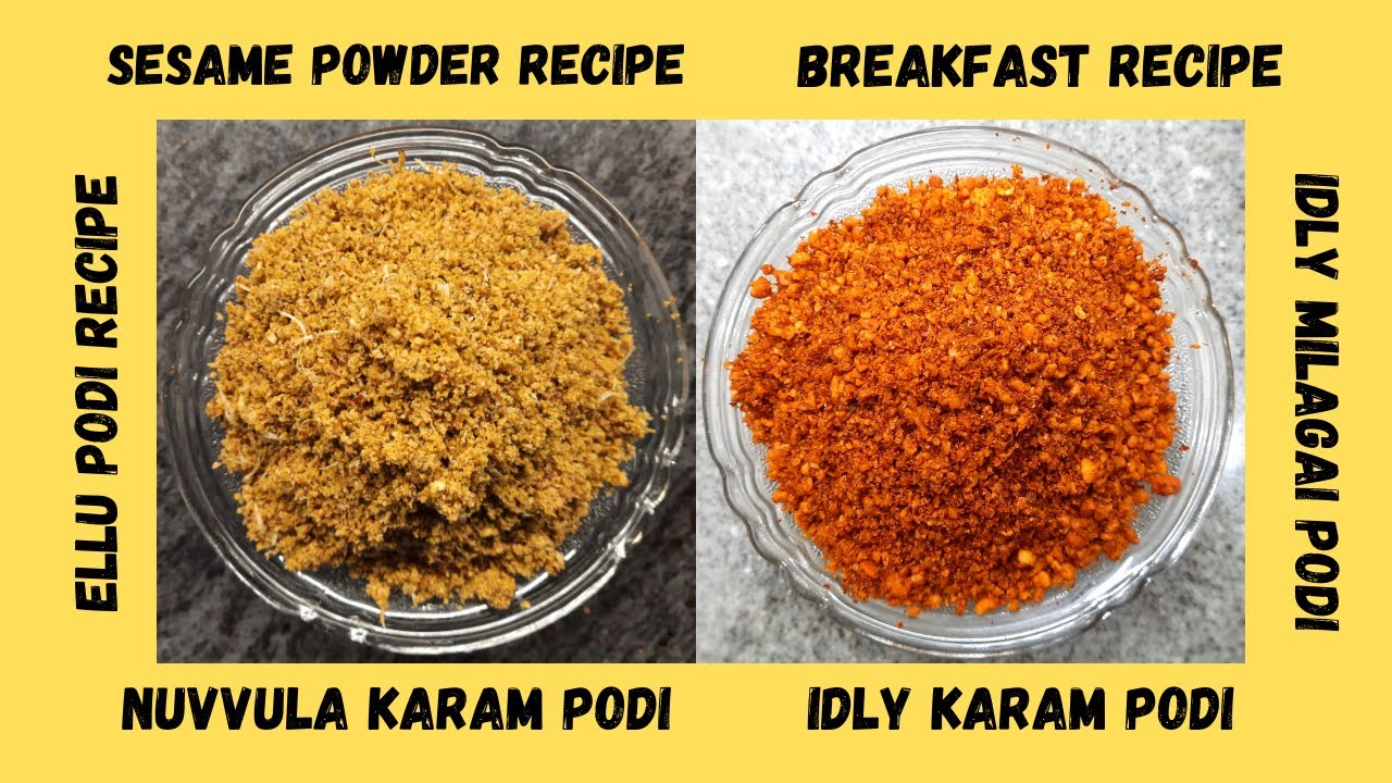 Nuvvulu Karam PodiI/ Idly Karam Podi/ Ellu Podi Recipe/ Idly Milagai ...
