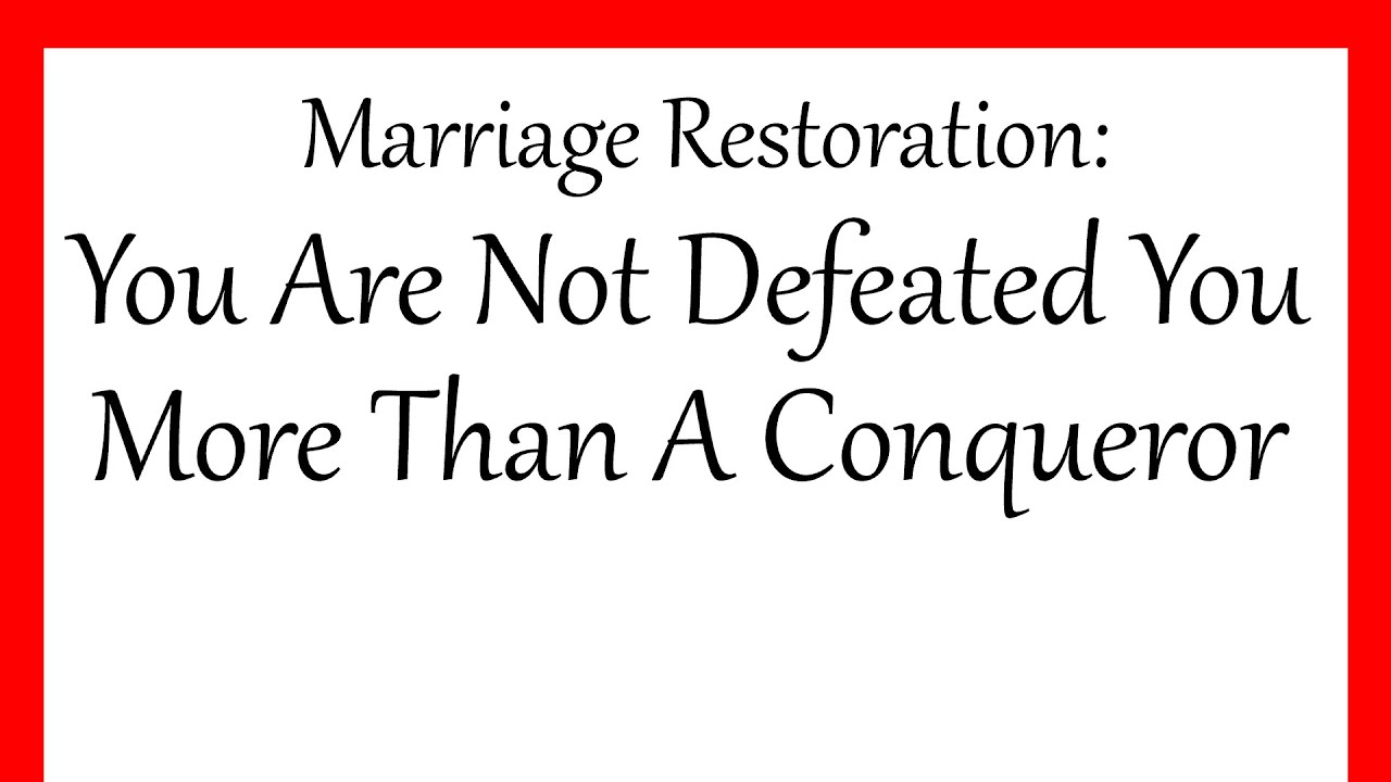 You Are Not Defeated But More Than A Conqueror - YouTube