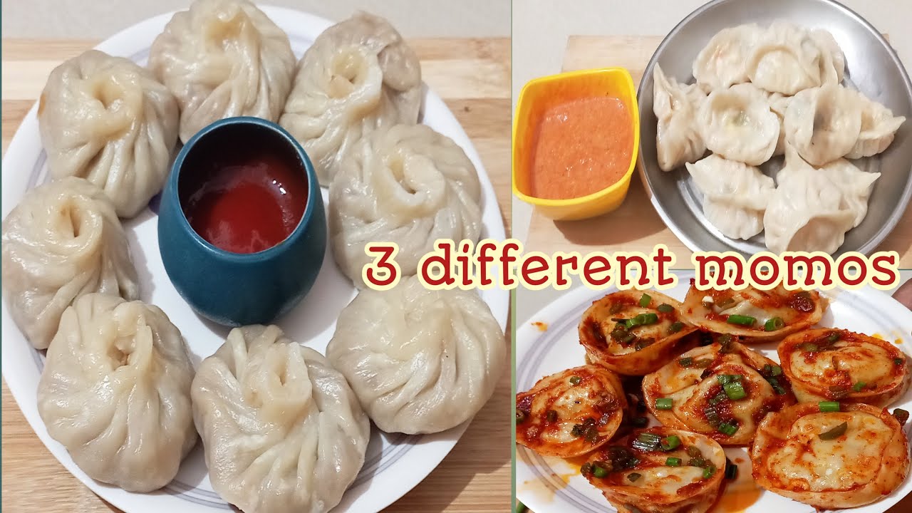 Street style three different momos recipes|How to make soft and juicy ...