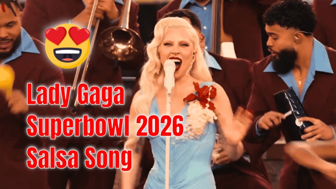Lady Gaga singing SALSA in Superbowl 2026 🔥