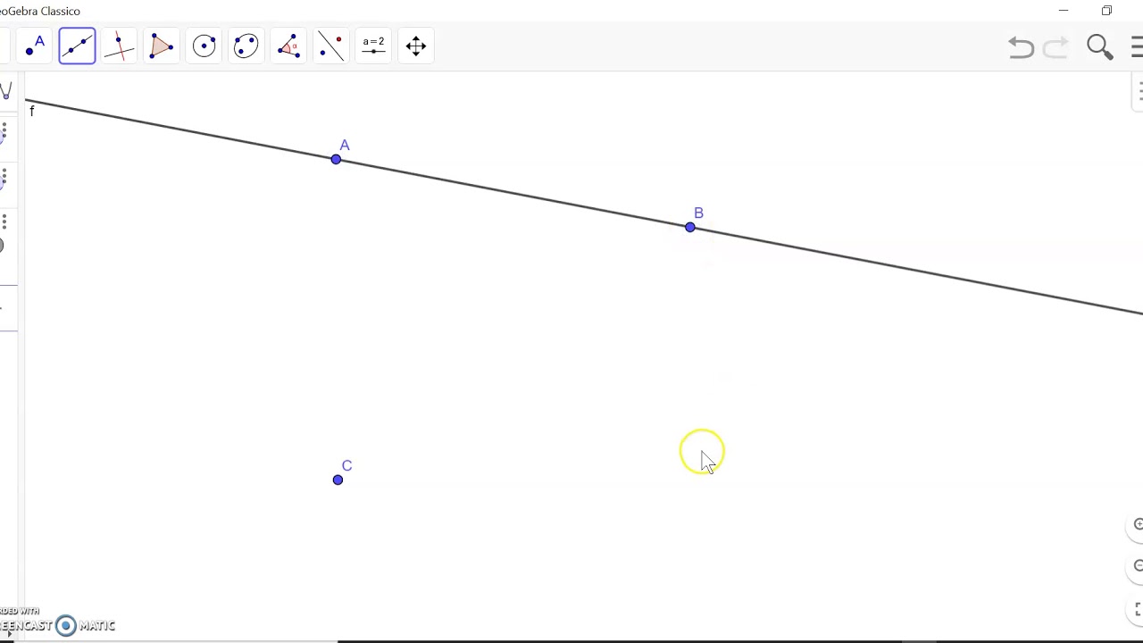 GeoGebra - punti e rette - YouTube