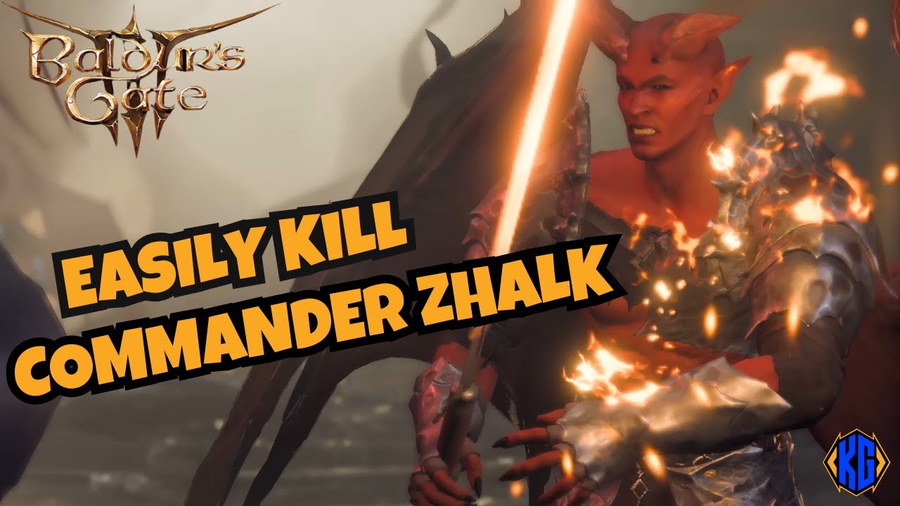 Baldur's Gate 3 - Easily kill COMMANDER ZHALK and get the EVERBURN ...