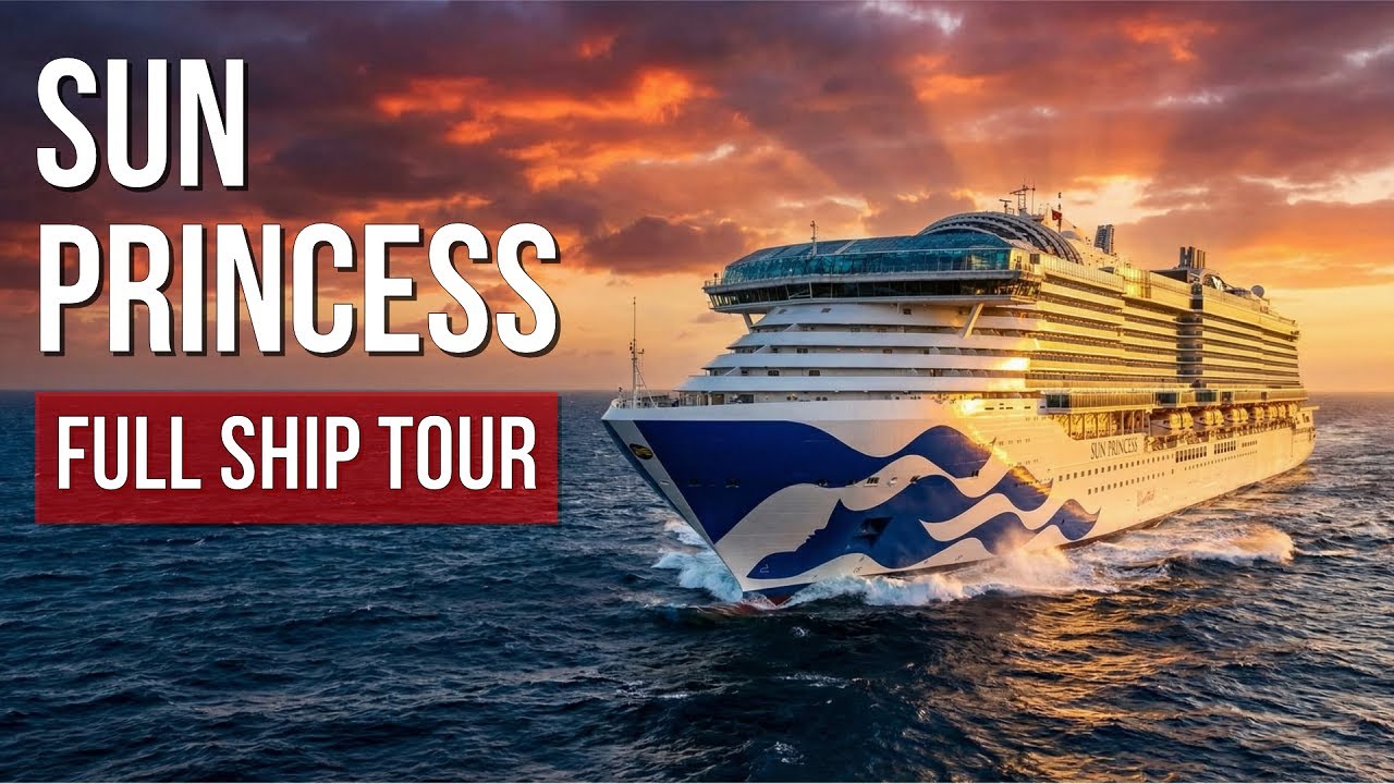 Inside Sun Princess Cruise Ship - Full Tour of Dining, Pools & Suites ...