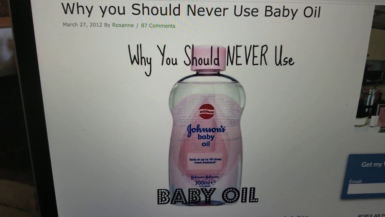 Say NO ! To Baby Oil! It Is TOXIC! ☠️ 💀 - YouTube