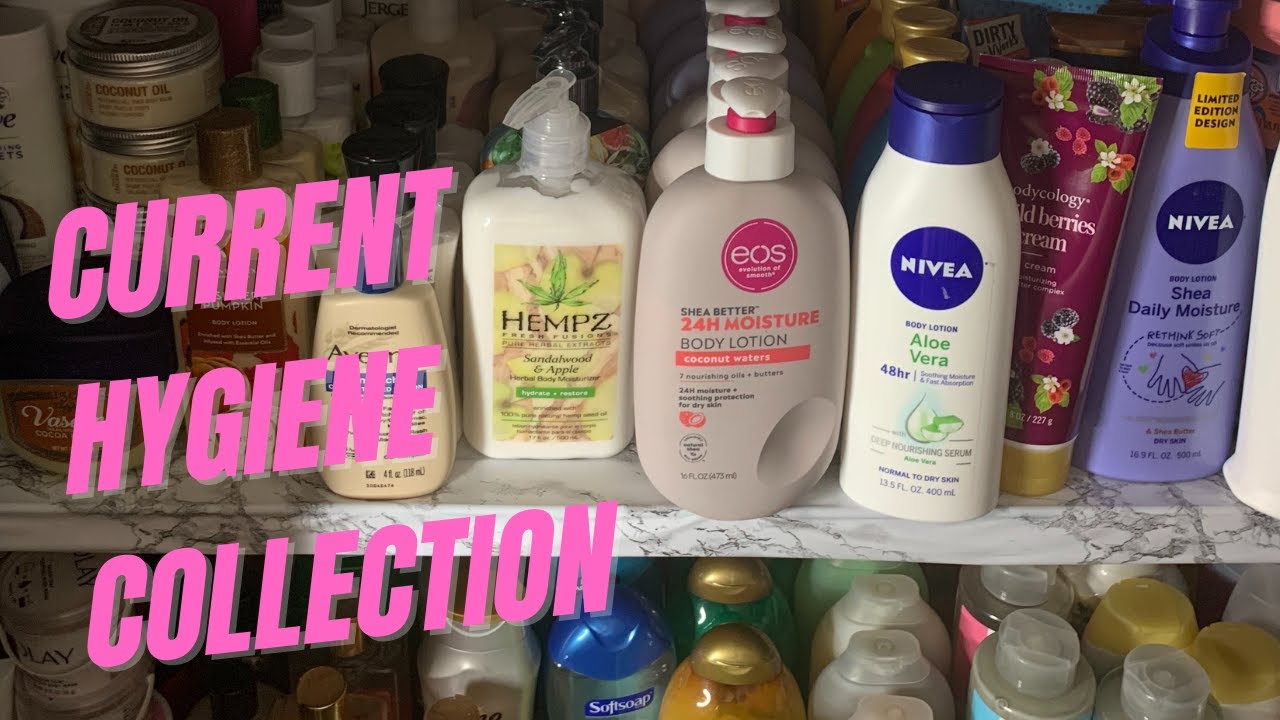 MY CURRENT HYGIENE COLLECTION AND ORGANIZATION - YouTube