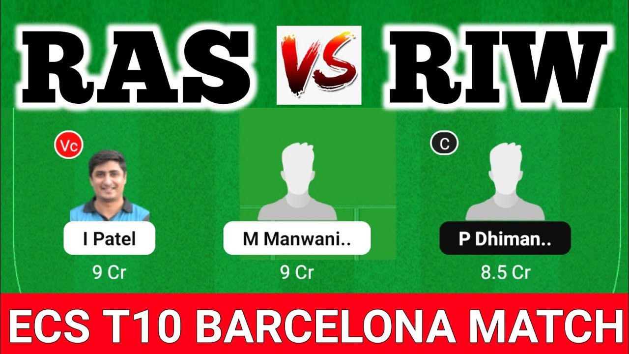 RAS vs RIW dream11 prediction, RIW vs RAS dream11, Raval Sporting vs ...