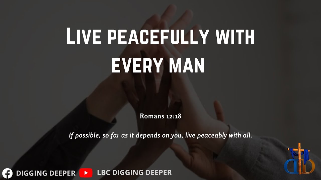 Dr. Sipho Zondi // Live peacefully with every man | Romans 12:18 - YouTube