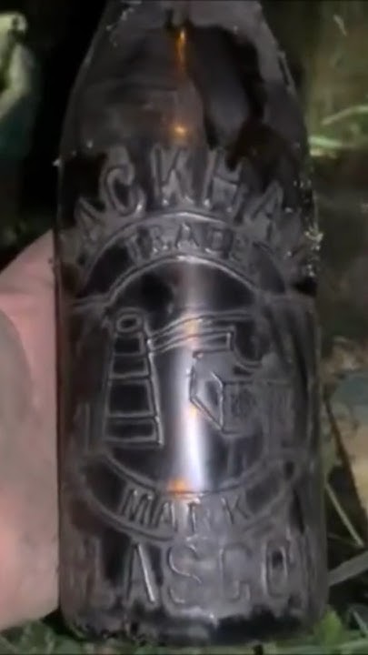 amber packhams glasgow beer bottle found bottle digging Glasgow Scotland - YouTube