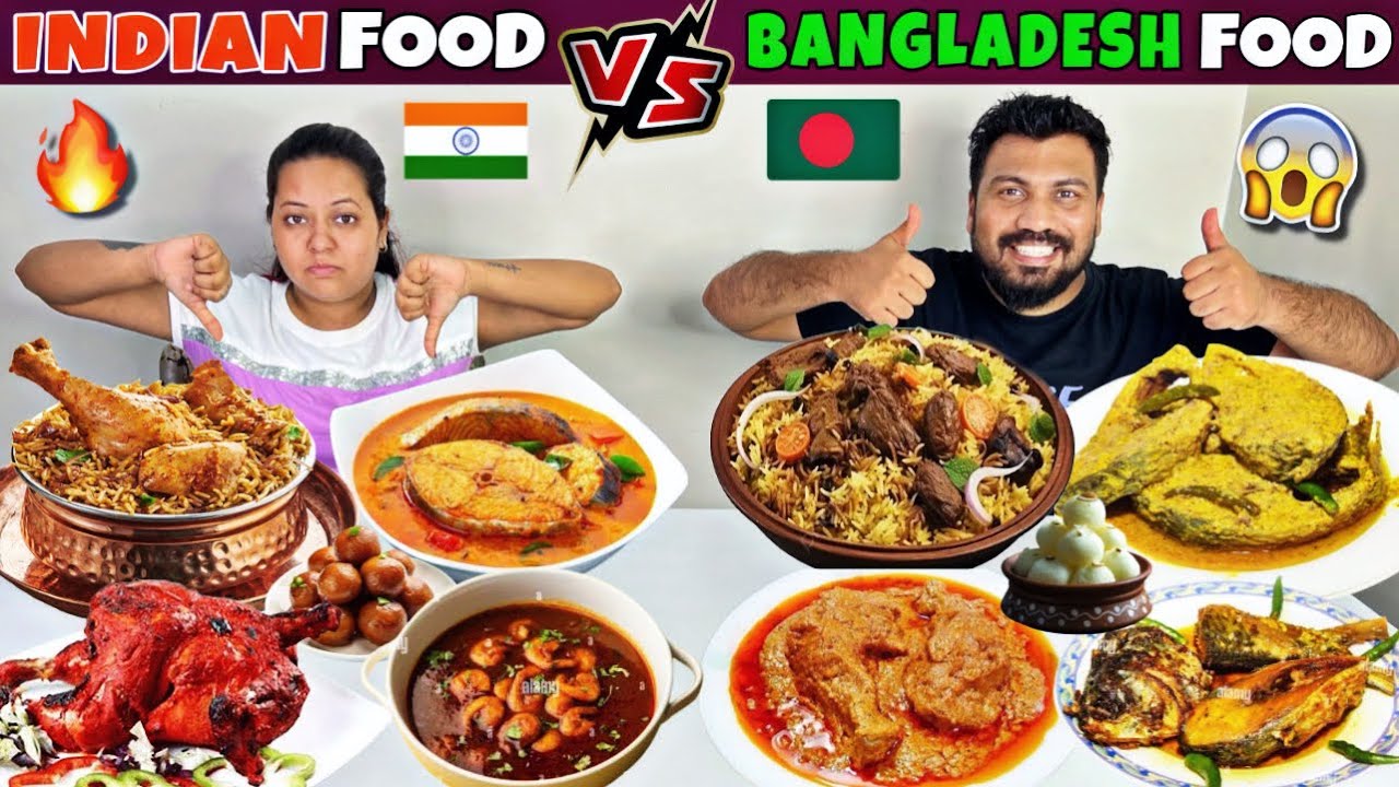 INDIAN STREET FOOD Vs BANGLADESH STREET FOOD😱INDIA Vs BANGLADESH FOOD ...