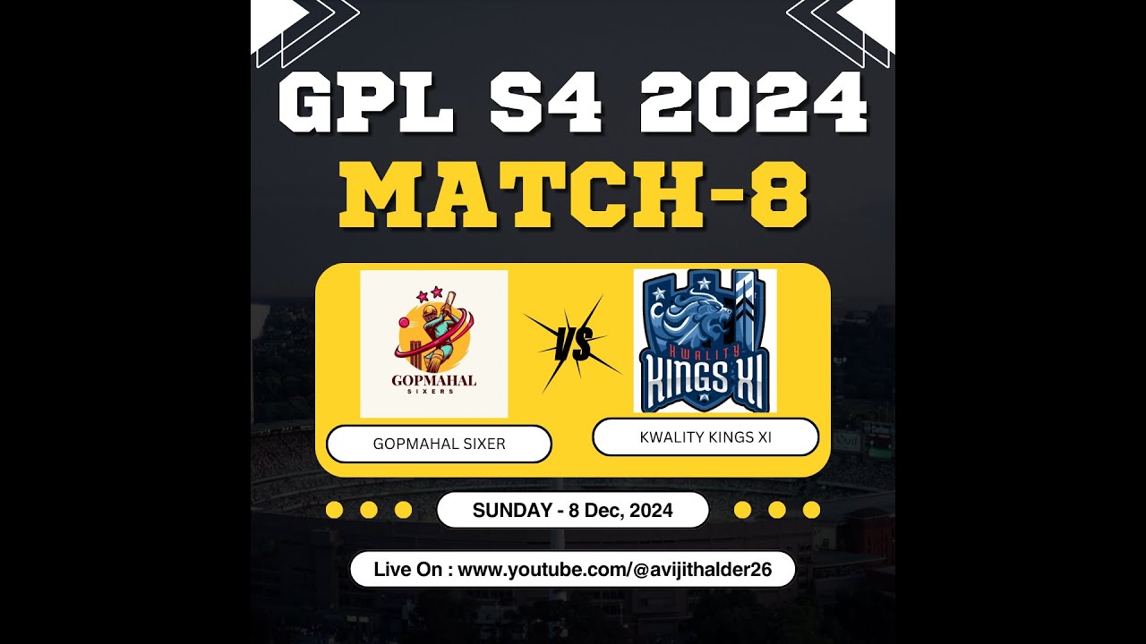 GPL S4 2024 Match No. - 8 - GS vs KKXI - 08-12-2024 - YouTube