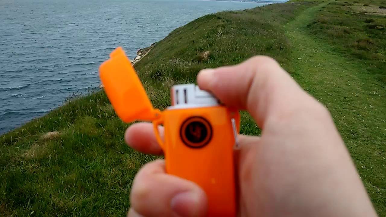 UST Floating Waterproof lighter wind test - YouTube