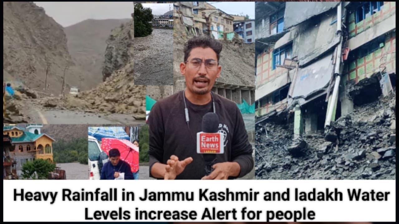 Heavy Rainfall in Jammu Kashmir and ladakh Water Levels increase Alert ...