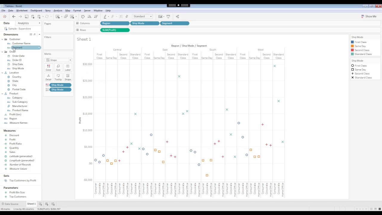 How to Create a Side-by-Side Circles Chart in Tableau. [HD] - YouTube