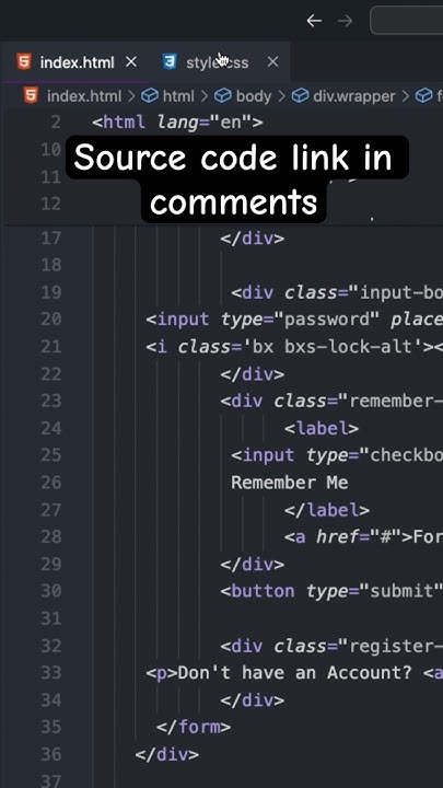 How To Make A Simple Login Form Coding Programming Html Css Login