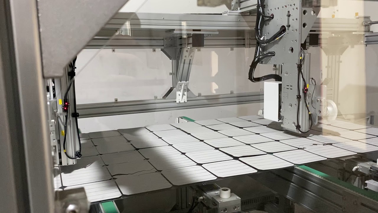 Auto Taping Machine for Solar Panel Matrix - YouTube