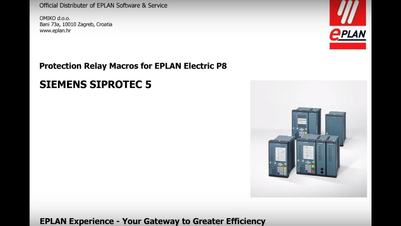 SIEMENS SIPROTEC 5 macros for EPLAN Electric P8 - YouTube