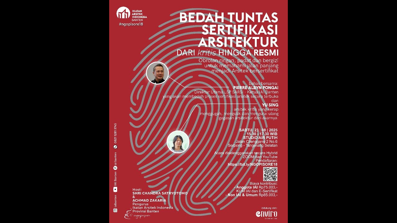 #ngopisore18.0 - Bedah Tuntas Sertifikasi Arsitektur Bersama Yu Sing ...
