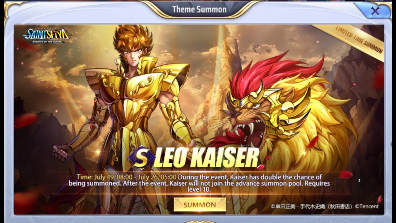[Live♦️] Saint Seiya: Awakening (KOTZ) - All Out Gacha Kaiser Leo! 1200 ...