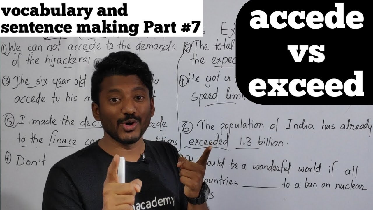 Confusing vocabulary accede vs Exceed (learn English through Bangla ...
