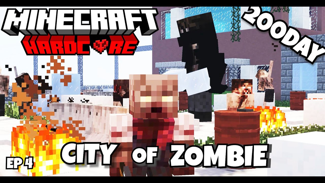 RIPPER ကို သတ်လိုက်ပြီ😮😮😮#4 (Minecraft Hardcore 200 Days in City Of ...