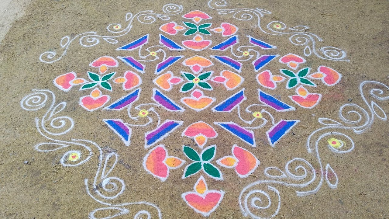 diwali special 21 dot rangoli | diwali rangoli | Deepavali rangoli ...