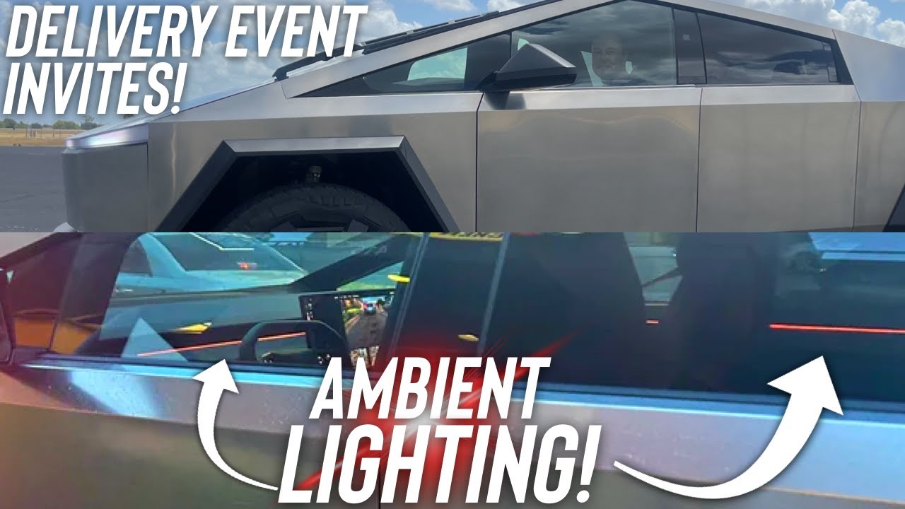 Cybertruck Ambient Lighting! 🤩 Event Invite Available! 😱 - YouTube