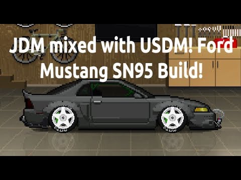 JDM mixed with USDM! Ford Mustang SN95 Build in Pixel Car Racer! - YouTube