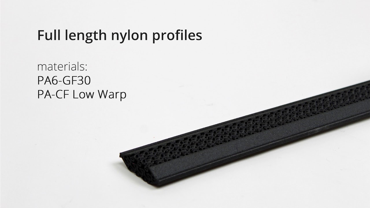 Printing full length nylon profiles - YouTube
