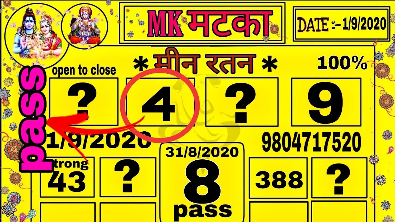 MAIN RATAN SATAT Free OTC 1/9/2020 fix jodi | 100% pass game| - YouTube