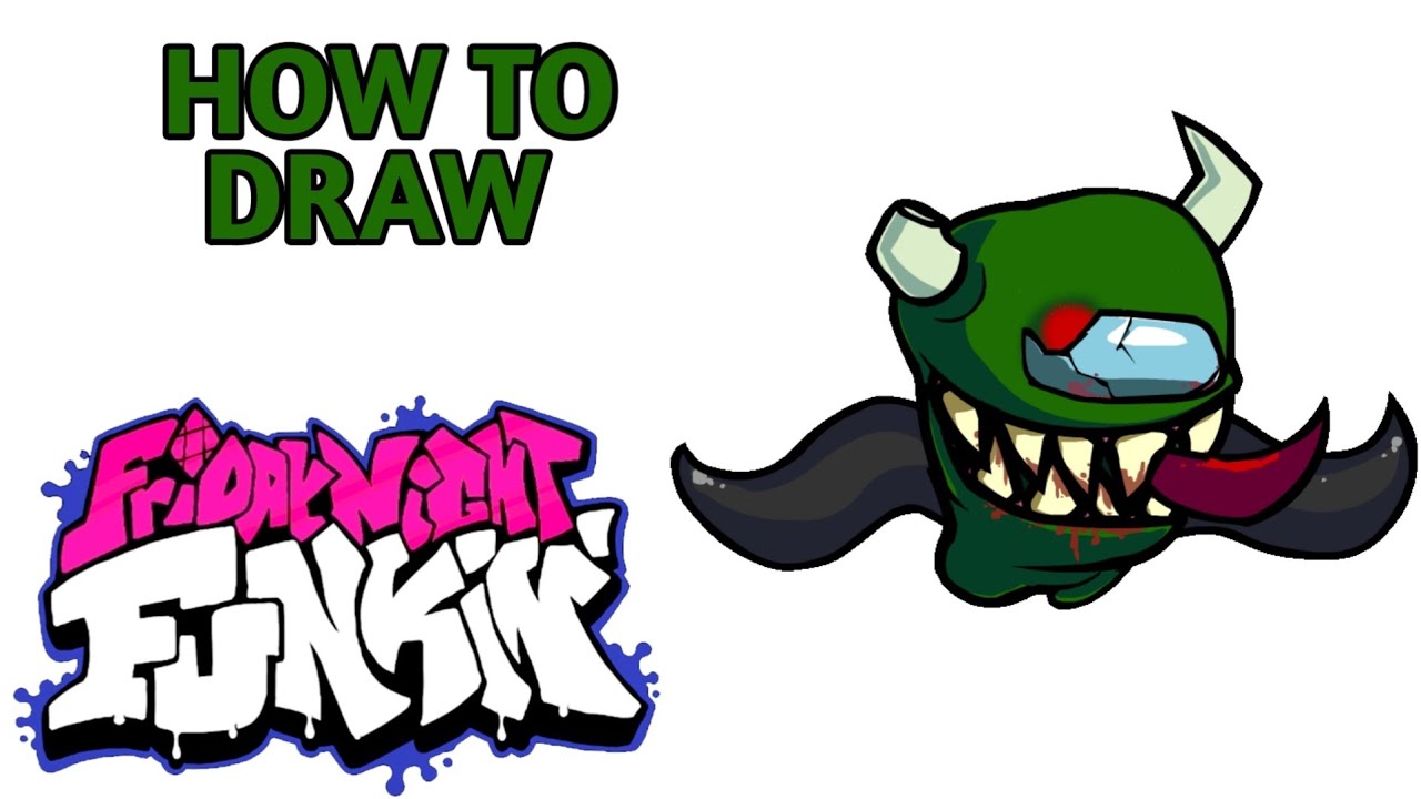 How To Draw Green Impostor V3 From Friday Night Funkin Step by Step ...