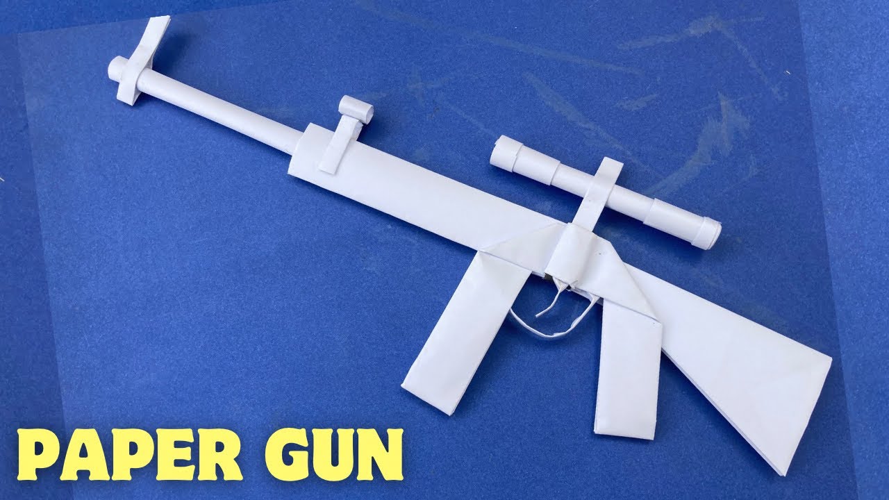 DIY How To Make paper gun |origami paper gun tutorial - YouTube