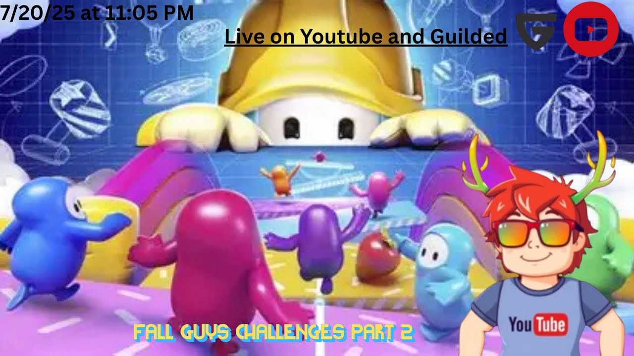 Fall Guys Challenges Part 2 LIVE - YouTube