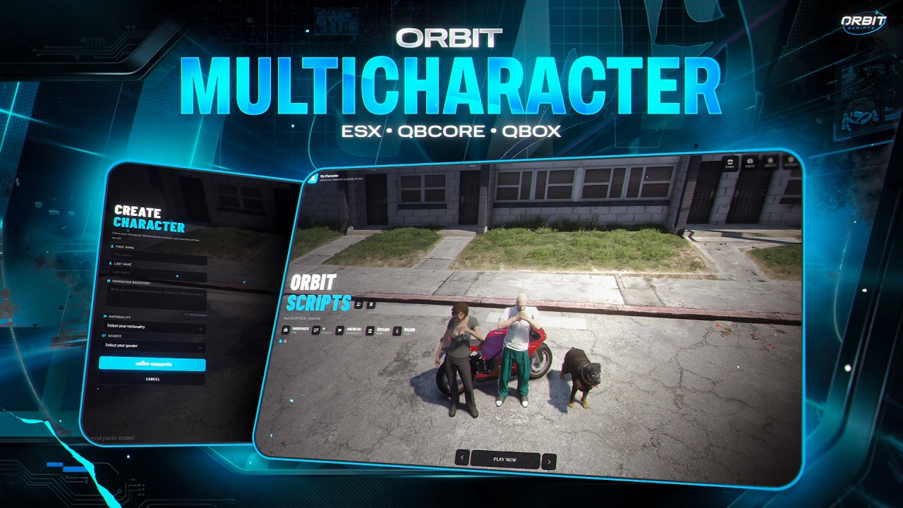 Orbit Multicharacter | Multi Character Selector with Scenes | [ESX ...