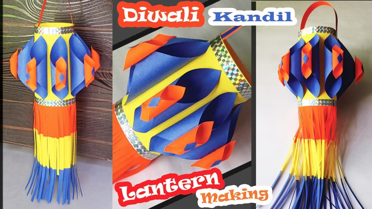 Easy Paper Kandil For Diwali | Lantern Making | Diwali Decoration - YouTube