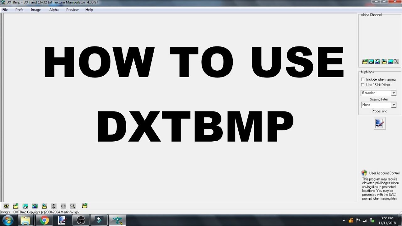 How to use DXTBMP - YouTube
