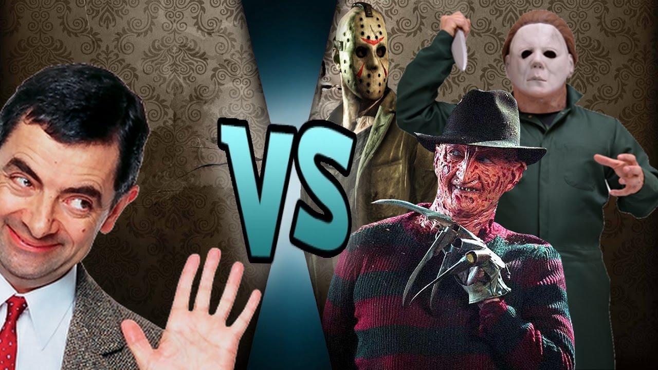 Mr. Bean vs Jason Voorhees, Michael Myers & Freddy Krueger - YouTube