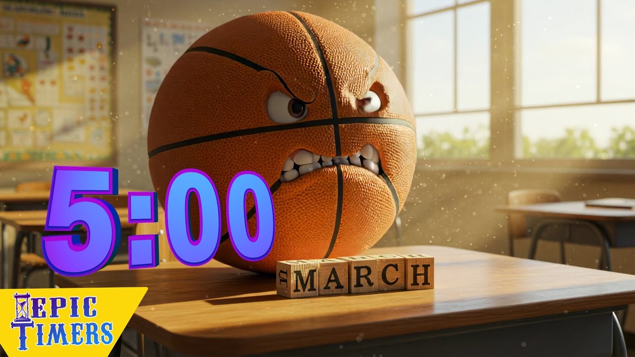 5 Minute March Madness Timer Bomb with music - YouTube
