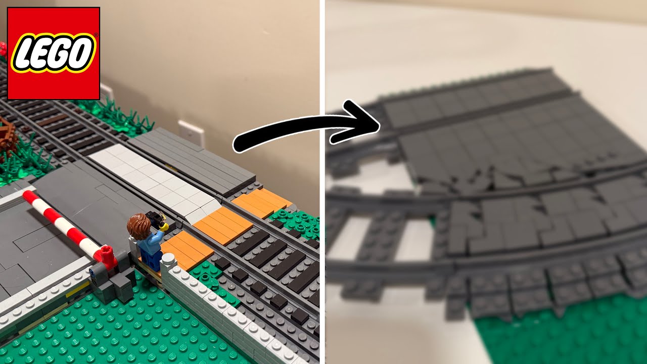 Is It Possible To Make A Curved LEGO Train Crossing Look Good? - YouTube