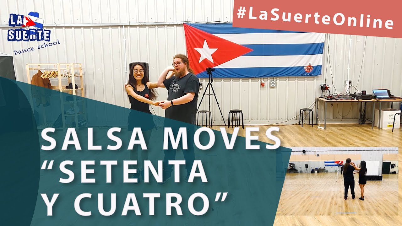 "Setenta y cuatro" - Intermediate salsa move for couples - YouTube