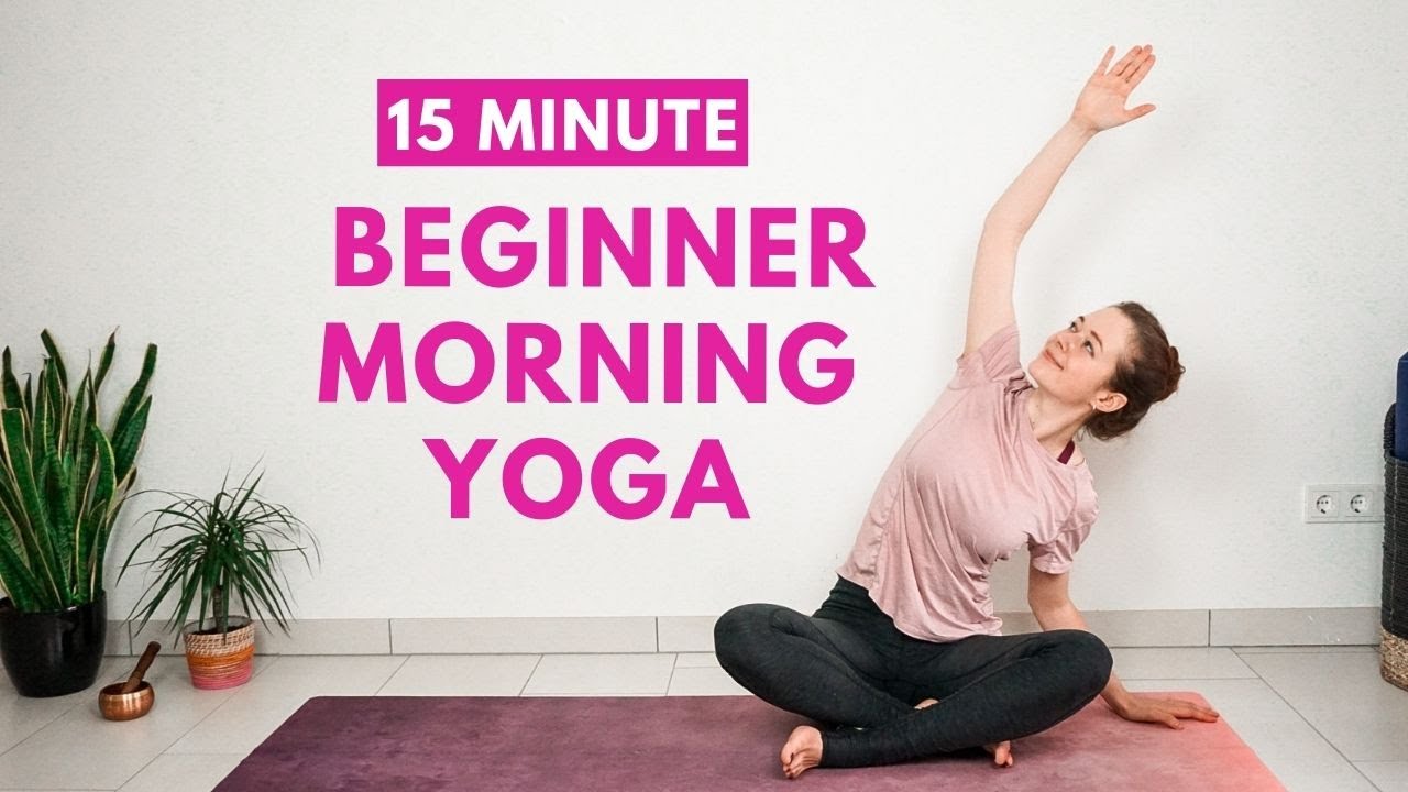 Beginner Morning Yoga & Meditation Routine | 15 minute Gentle Wake Up ...