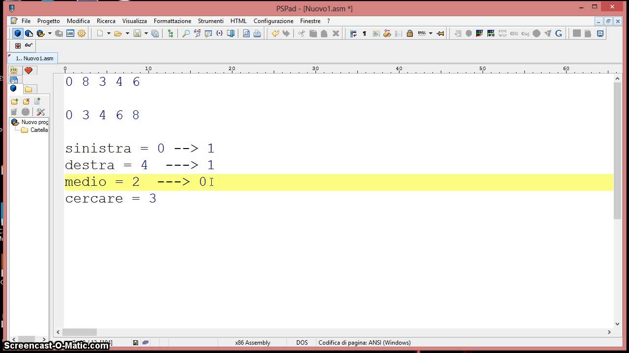 Tutorial 41 - Ricerca binaria (1 di 3) (Assembly 8086) - YouTube