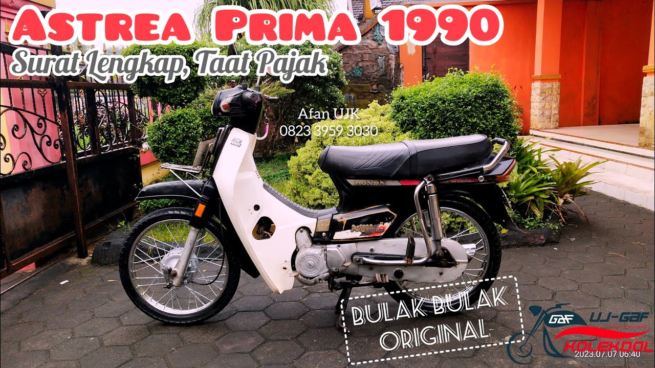 HONDA ASTREA PRIMA 1990, SURAT LENGKAP TAAT PAJAK, BULAK BULAK ORIGINAL, READY SIAP PAKAI - YouTube