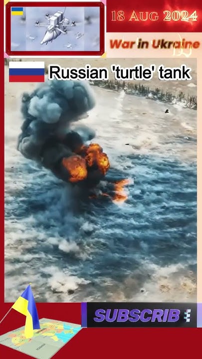 Ukrainian FPV drone strikes Russian 'turtle' tank#shorts - YouTube