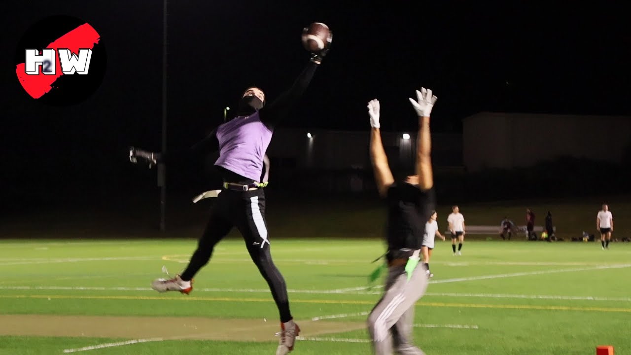 This Was One of the CRAZIEST FOOTBALL CATCHES In a Game | Men's 5v5 ...