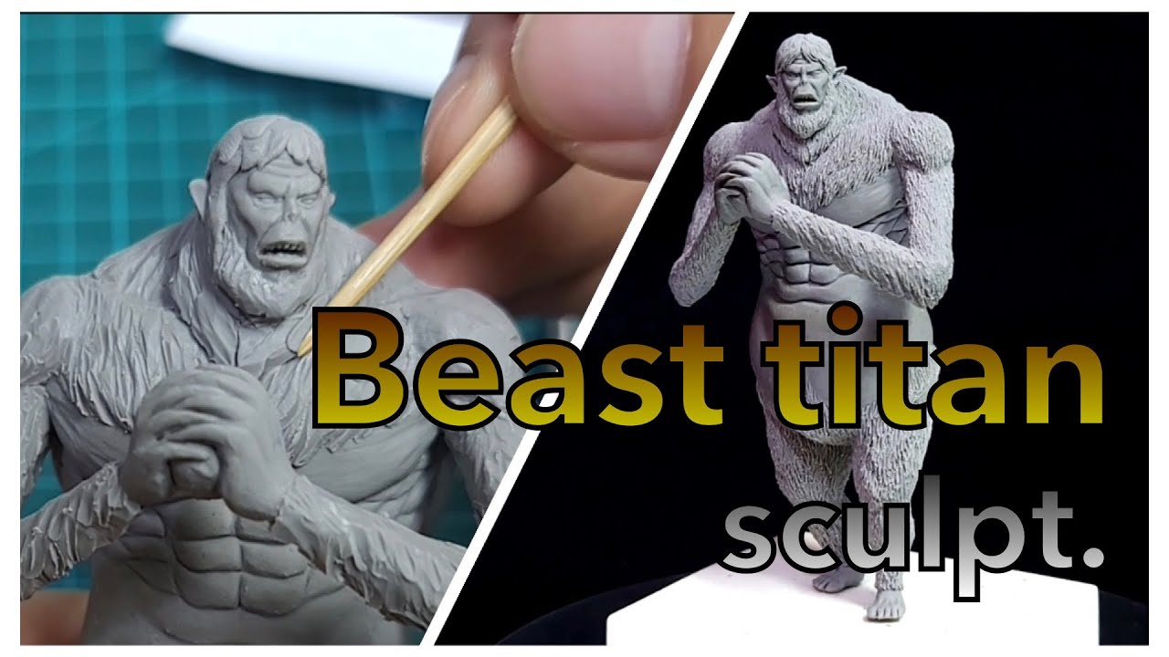 손바닥만한 진격의 거인 짐승거인을 만들어 보자 ] attack on titan - Beast titan making - YouTube